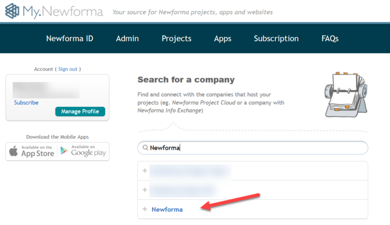 Add a Connection to Newforma ID - Newforma Project Center Help
